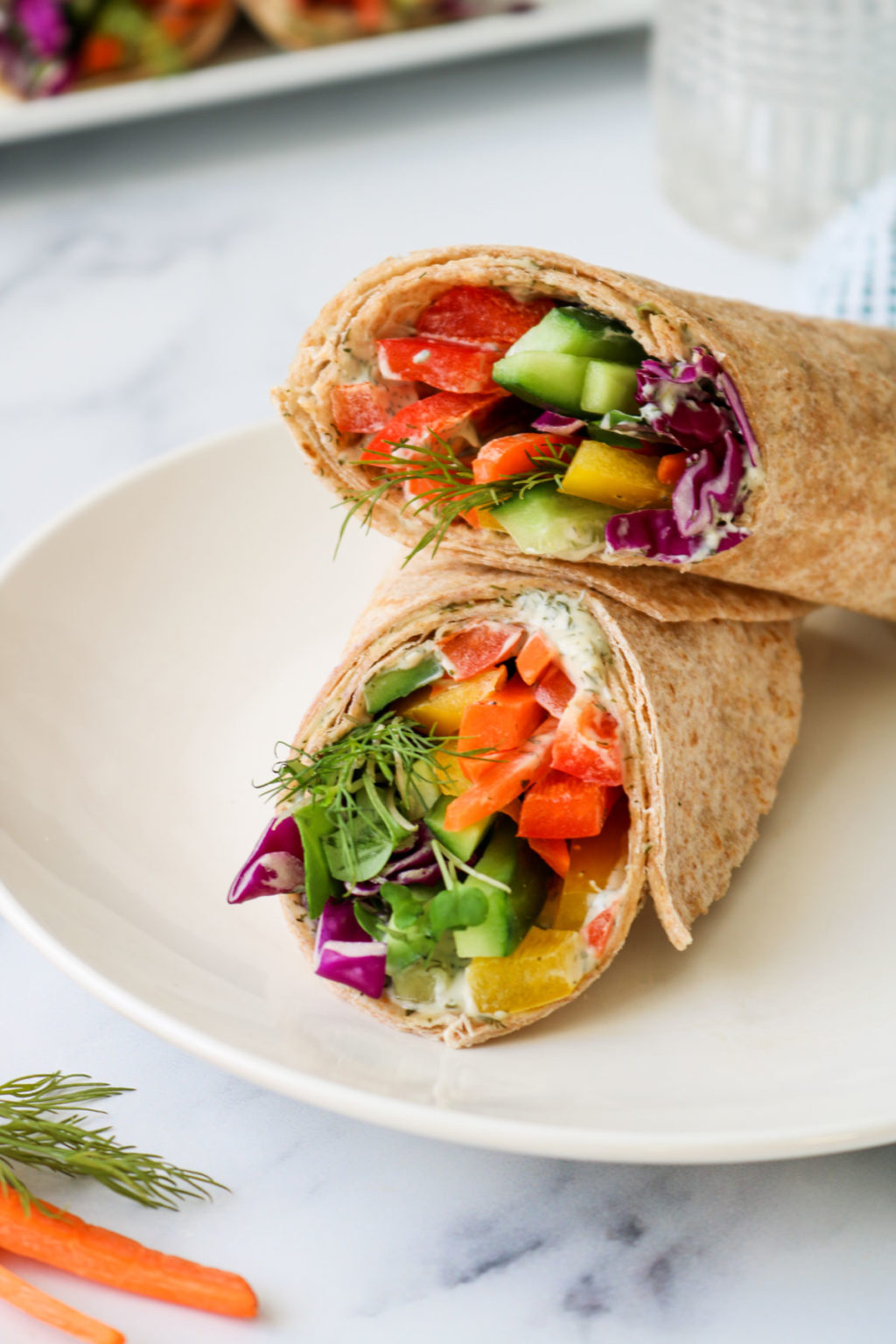 Vegan Rainbow Veggie Wraps Recipe ️🌱| Plant Perks