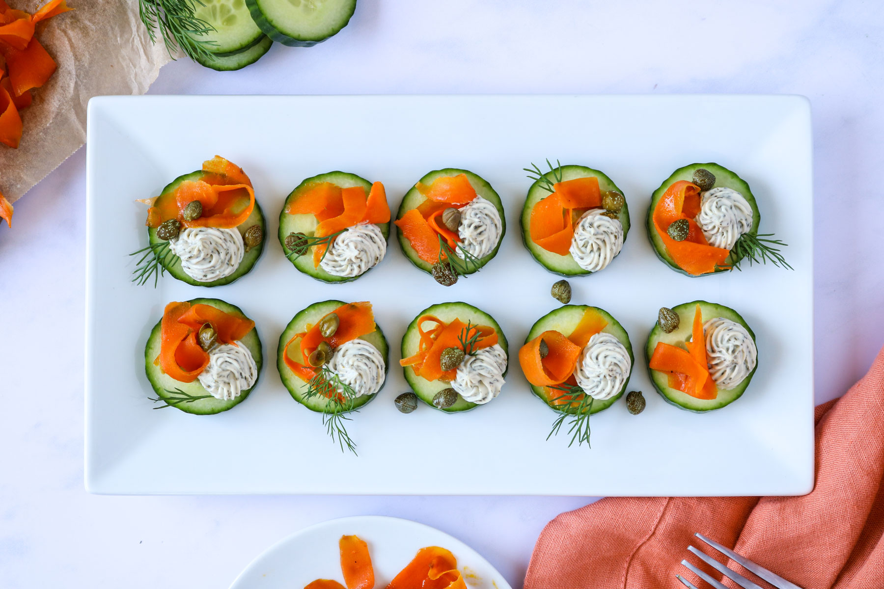 Vegan Smoked Carrot Lox Cucumber Bites Recipe ️🌱| Plant Perks